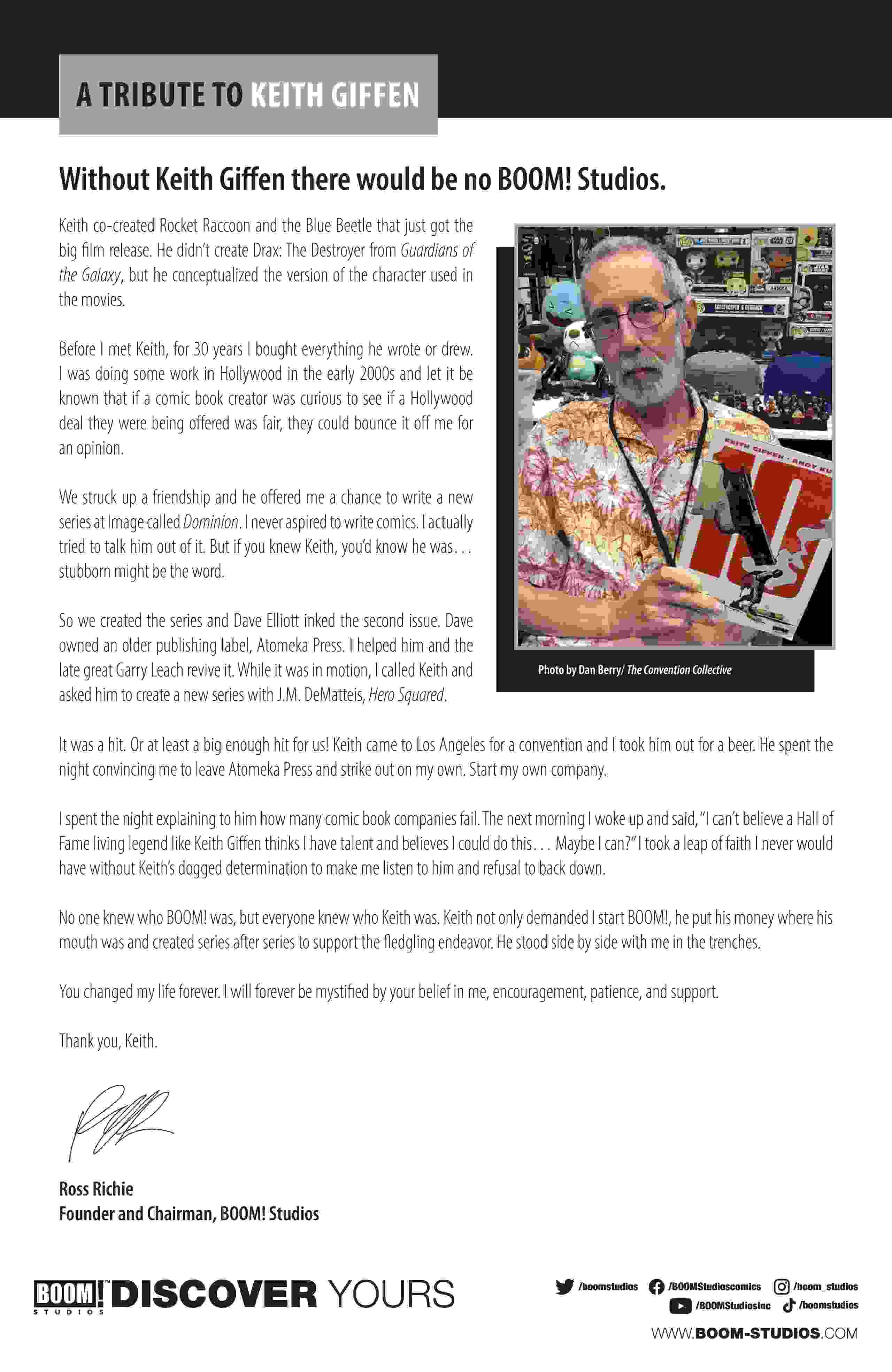 "Anything not to go to New York Comic Con..." Keith Giffen has died at ...